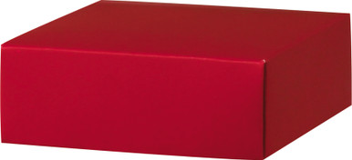 4" x 4" x 1 1/2" Red Gift Box Lids/25 - Mid Atlantic Packaging