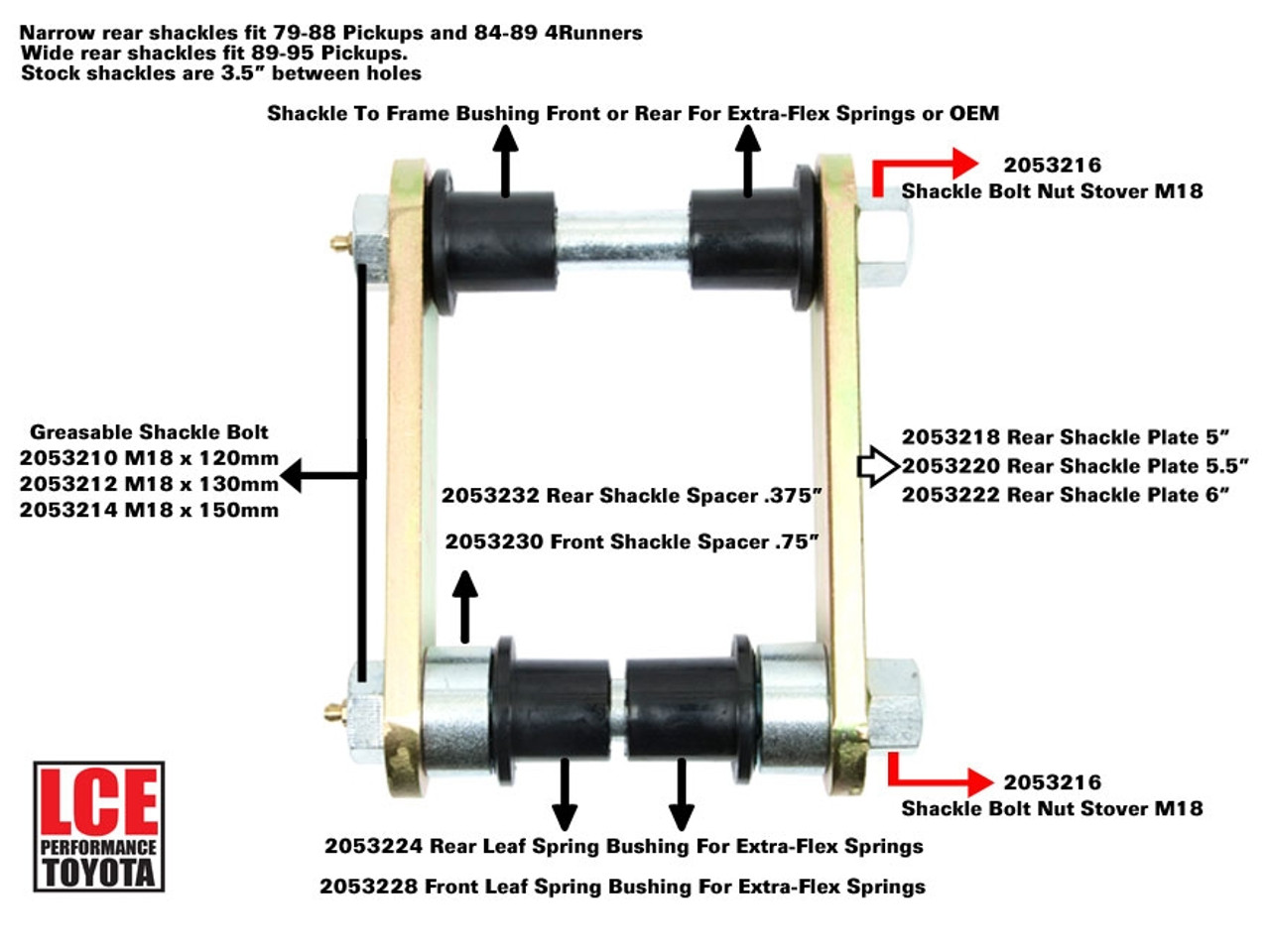 Shackle Bolt M18 x 150mm (Greasable)
