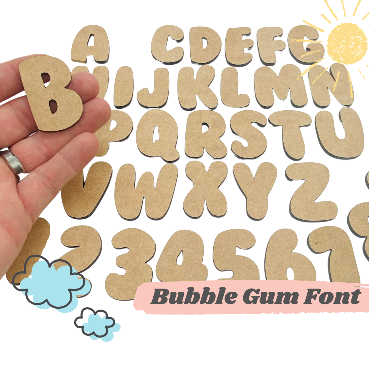 Bubble Gum | Craft Letters | Unfinished Letters | Sign Making Decor