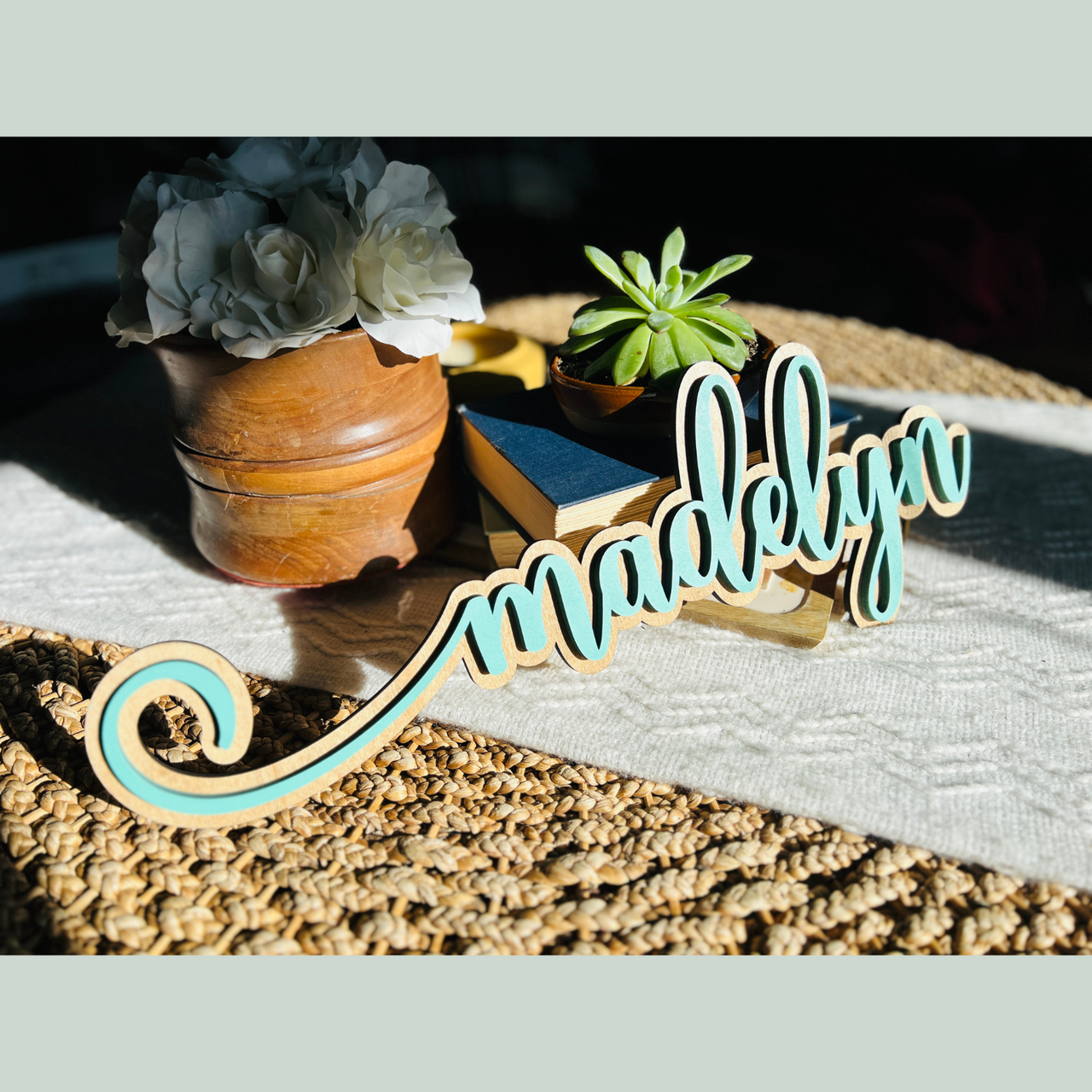 3D Swoosh Name Sign