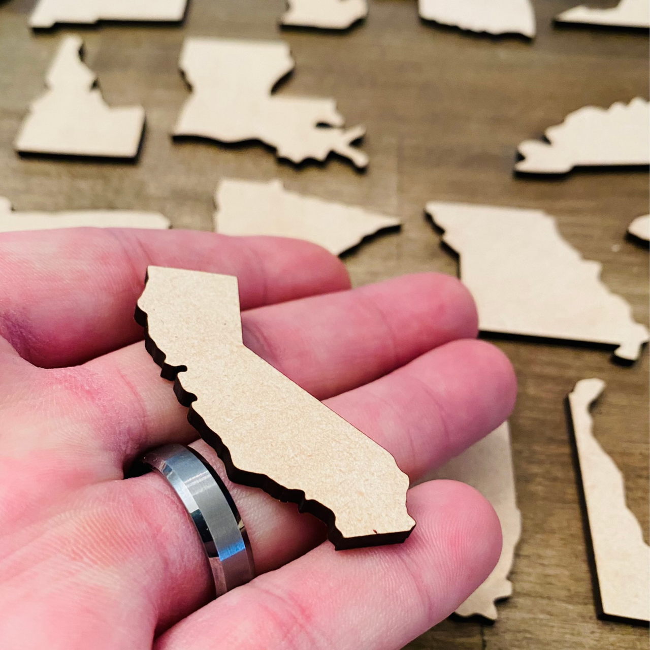 USA State Wood & Acrylic Laser Cutouts Online| Krafty Supply