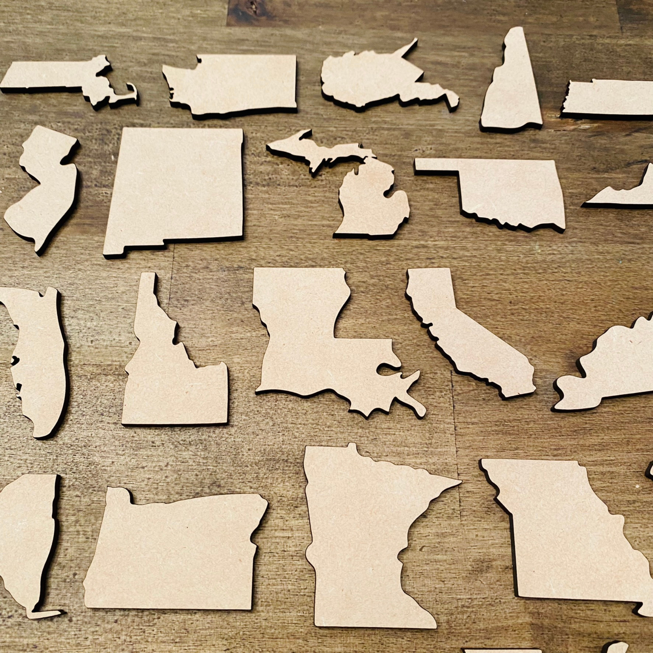 USA State Wood & Acrylic Laser Cutouts Online| Krafty Supply