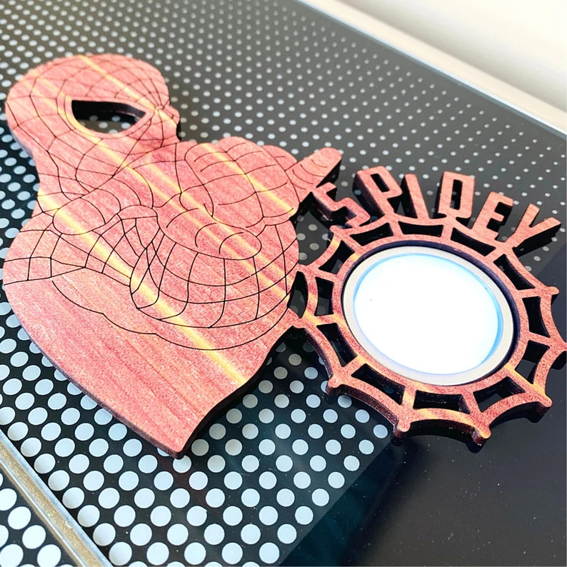 Order Online Spider-Man Glowforge Button Decor | Outline SVG Files