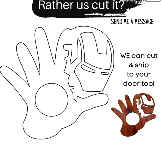 Order Online Iron Man Glowforge Button Decor | Krafty Supply