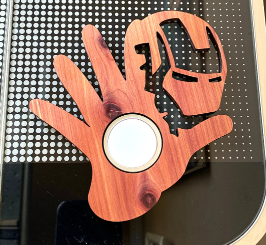 Order Online Iron Man Glowforge Button Decor | Krafty Supply