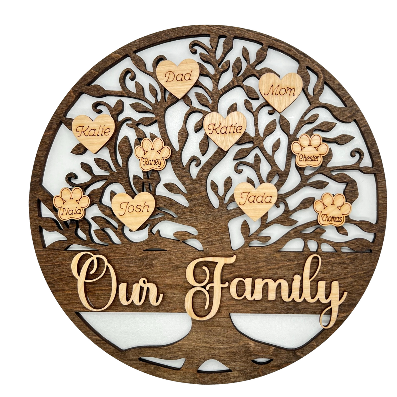 Family Tree | Personalized Family Tree Plaque | Grandkid Plaque | Our ...