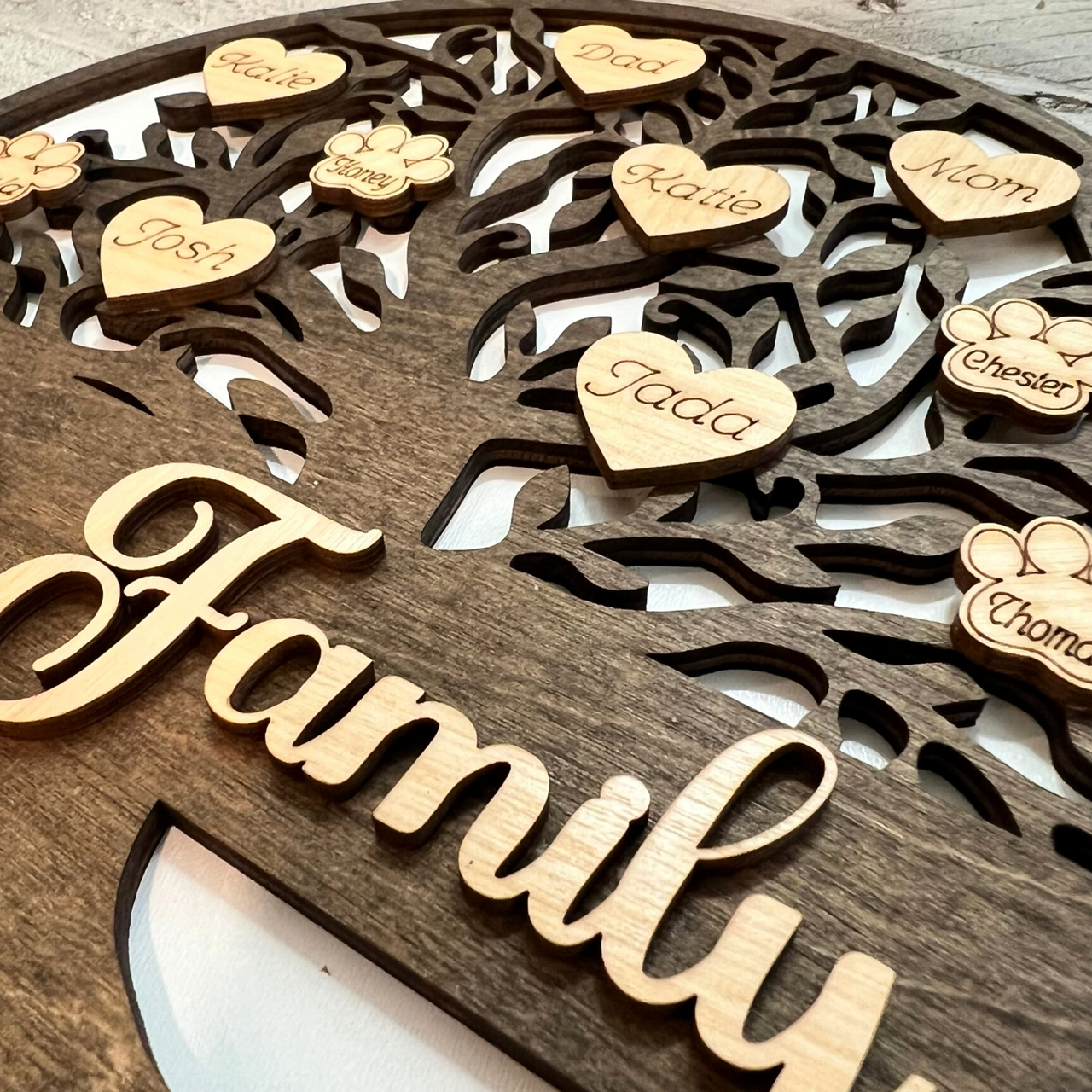 Family Tree | Personalized Family Tree Plaque | Grandkid Plaque | Our ...