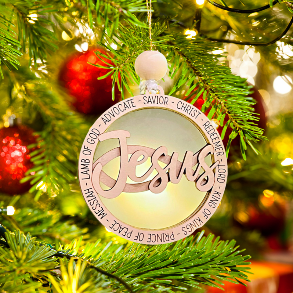 Christian Christmas Ornament Set with Keepsake Box