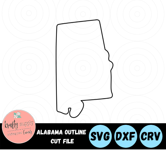 Buy Alabama State Outline SVG Files Online | U.S.A. Cut Files