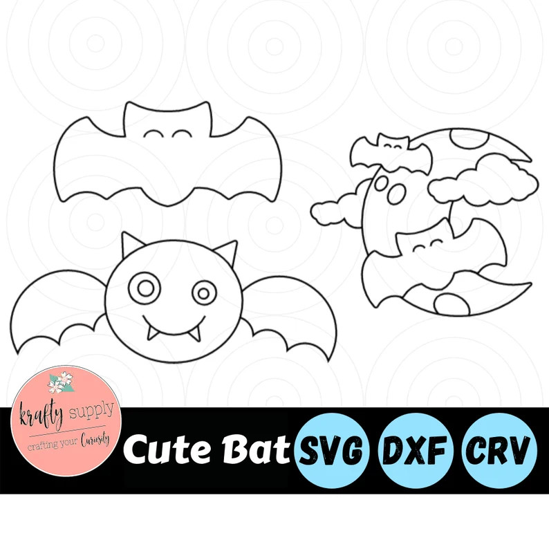 cute bat stencil