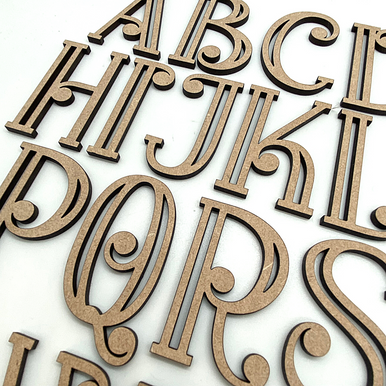 Carved Modern Loop | Craft Letters | Unfinished Letters | Sign Making Decor