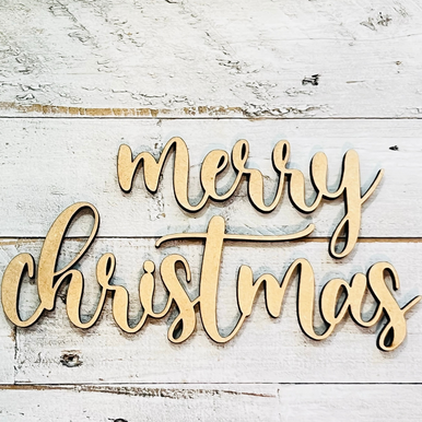 Merry Christmas Wood Cutout | Christmas Craft Words | Wood Letters | 12 ...