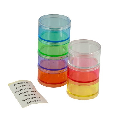 7 Day Stackable Pill Box with Extra Lid (Medium) | LIBERTY Health Supply