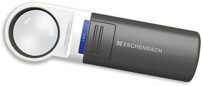 Eschenbach Mobilux LED Handheld Magnifier with Mobase Stand - 10x or 12 ...