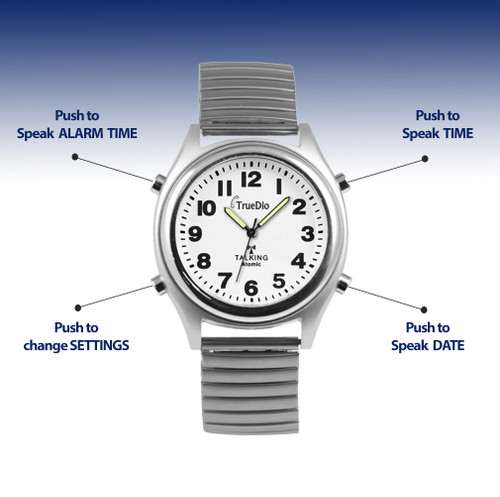 Atomic Talking Watch by Truedio - Unisex Talking Wrist Watch for ...