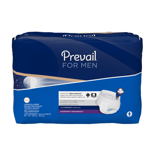 Prevail Overnight Absorbency Underwear For Men - X-Large - 48"-64 ...