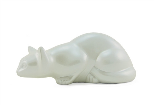 Pouncing Cat Urn Handcrafted of High Quality Brass - Pearl | LIBERTY ...