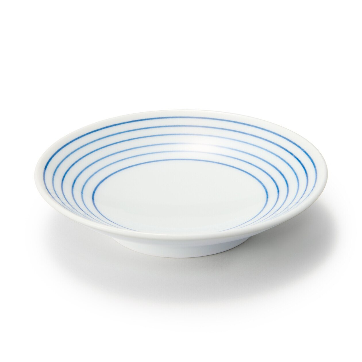 Assiette en porcelaine Hasami - Motif rayures, Petite | MUJI