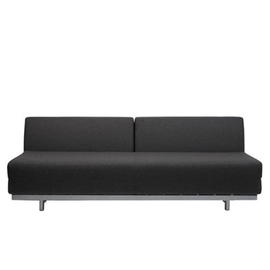 Canapé convertible 2 places en feutrine anthracite | MUJI