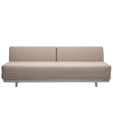 Canapé convertible 2 places en coton beige | MUJI