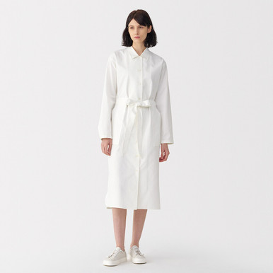 Robe‐chemise en washi et coton sergé pour femme | MUJI