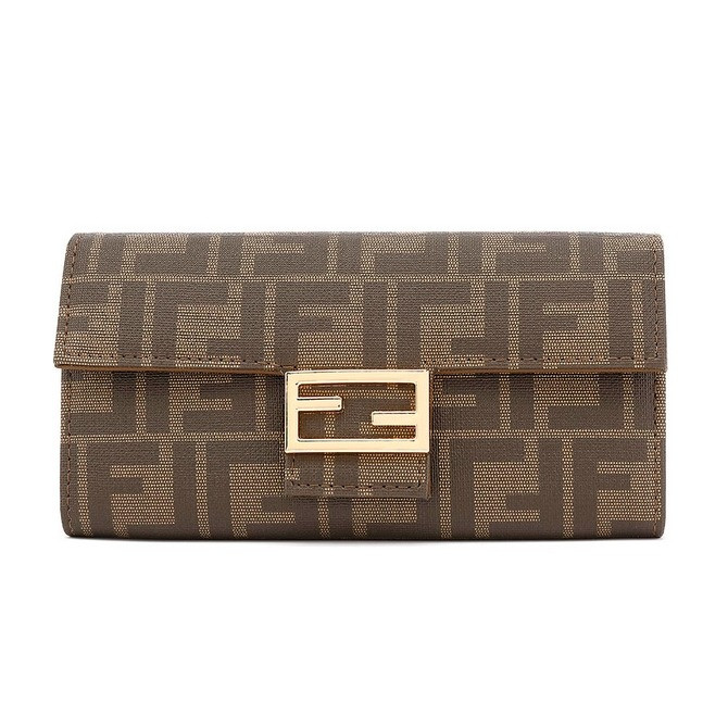 Fluer Monogram Designer Inspired Purse - Brown