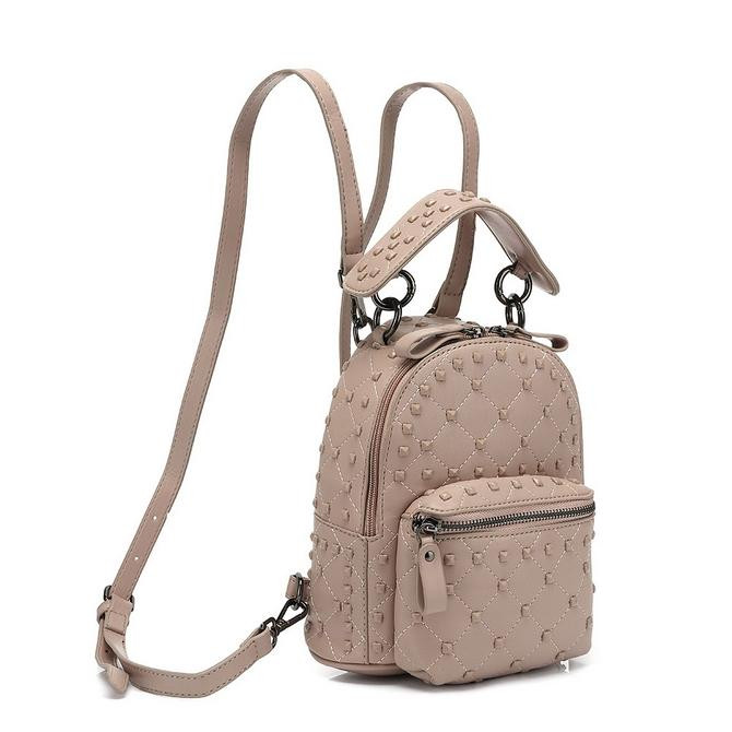 London Studded Valentino Inspired Backpack Mini - Pink - Style Of Beyond