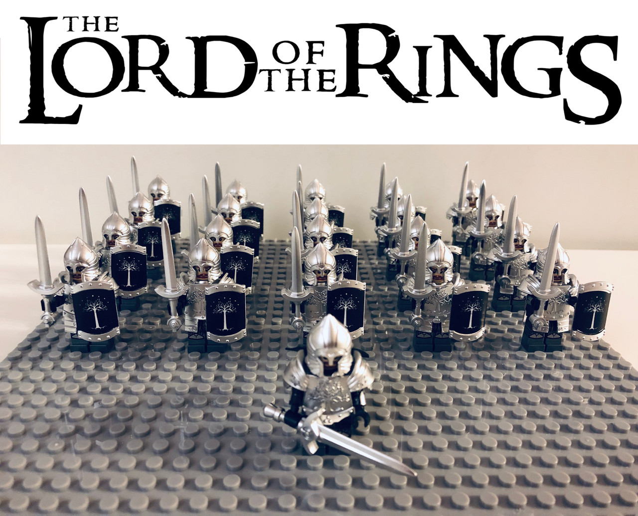 LOTR Gondor Heavy Swords Infantry Army 21 Minifigures Set - J's Little ...