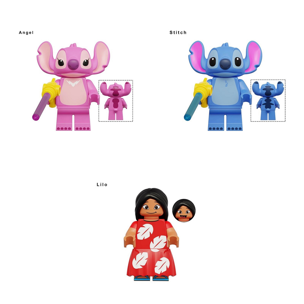 Lilo and Stitch Custom Minifigures Set 3pcs - J's Little Things