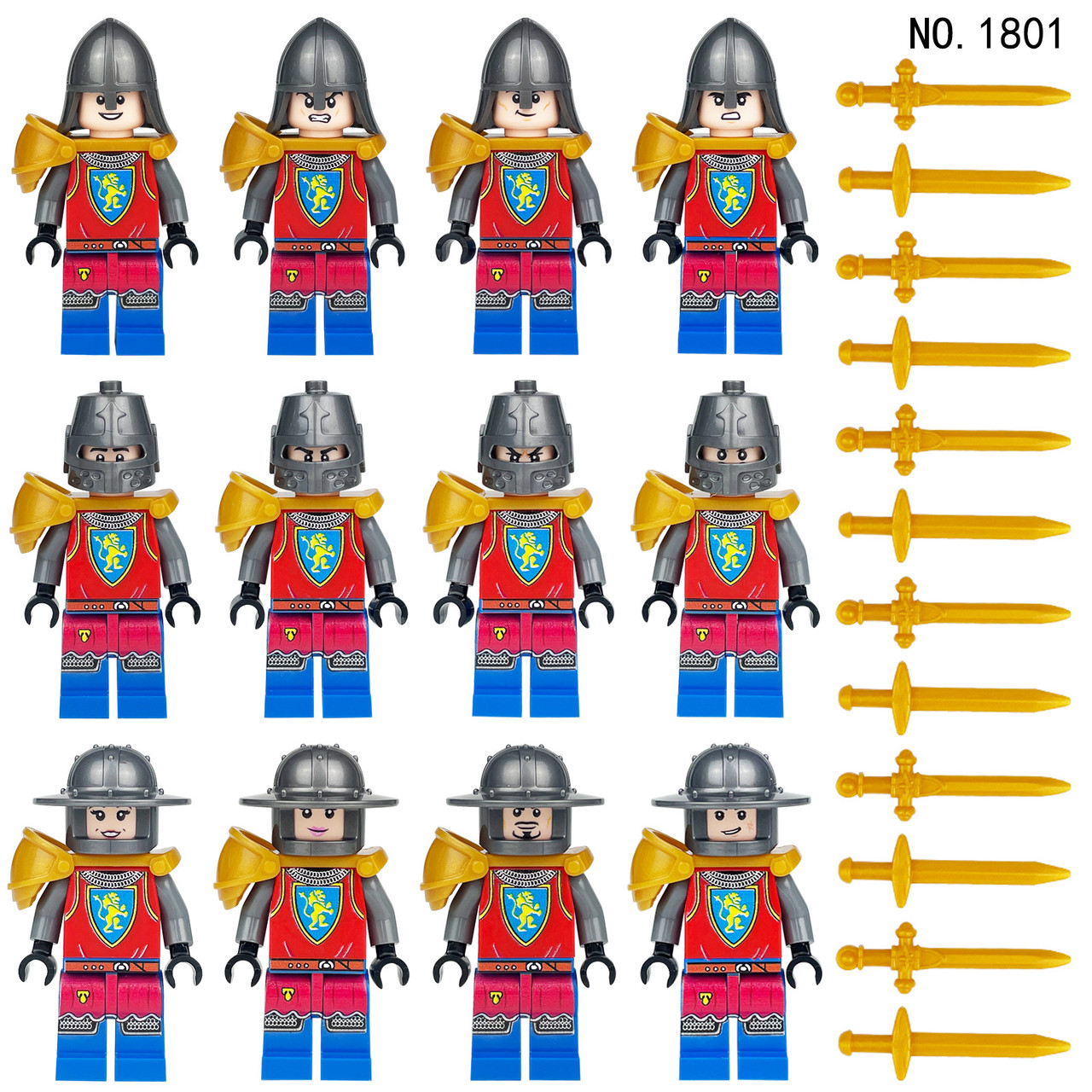 Medieval Knights and Soldiers Lot 12pcs - 1801 - J's Little Things
