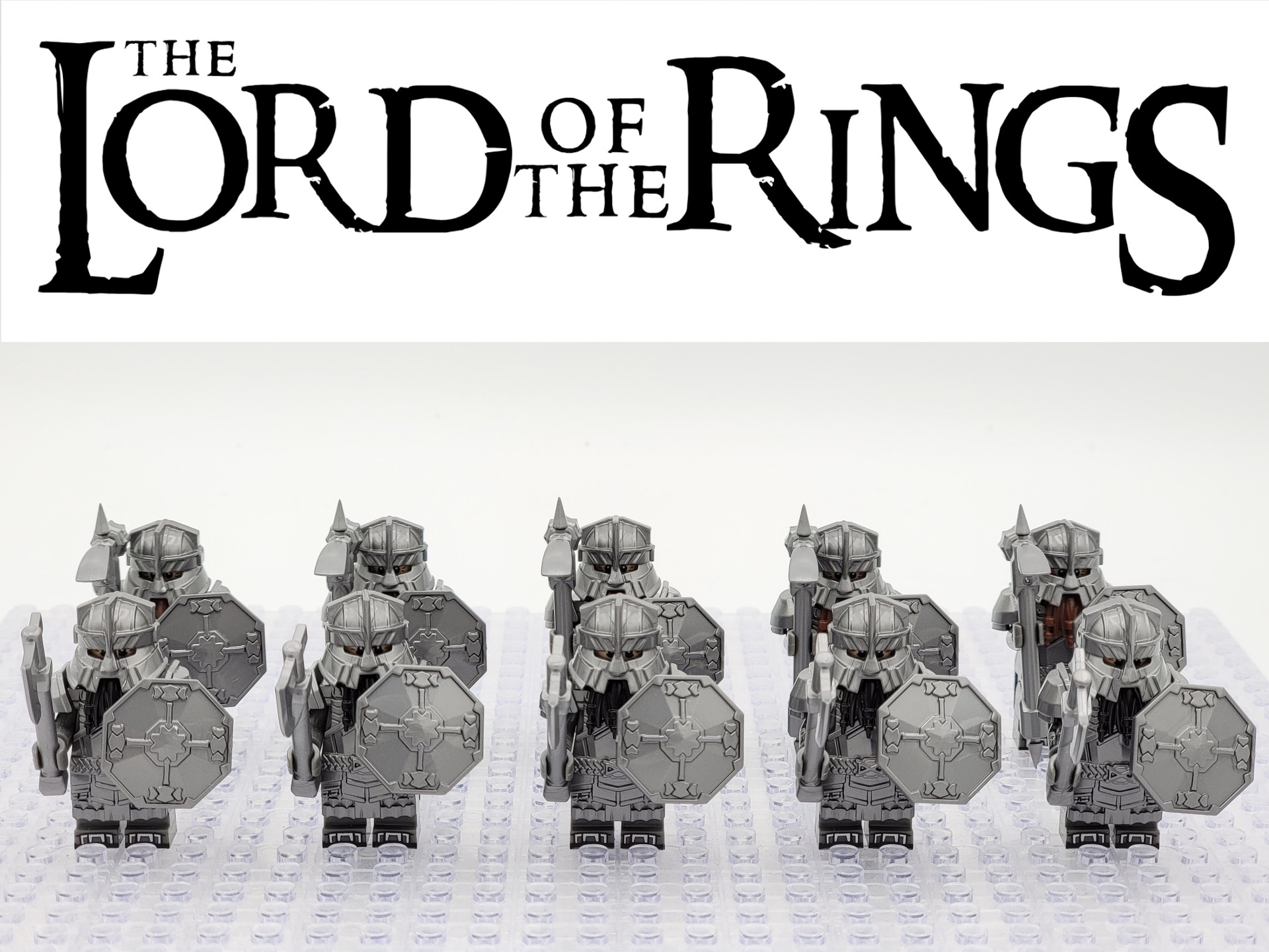 LOTR Dwarf Heavy Greatswords Infantry Army 10 Minifigures Set - J's ...