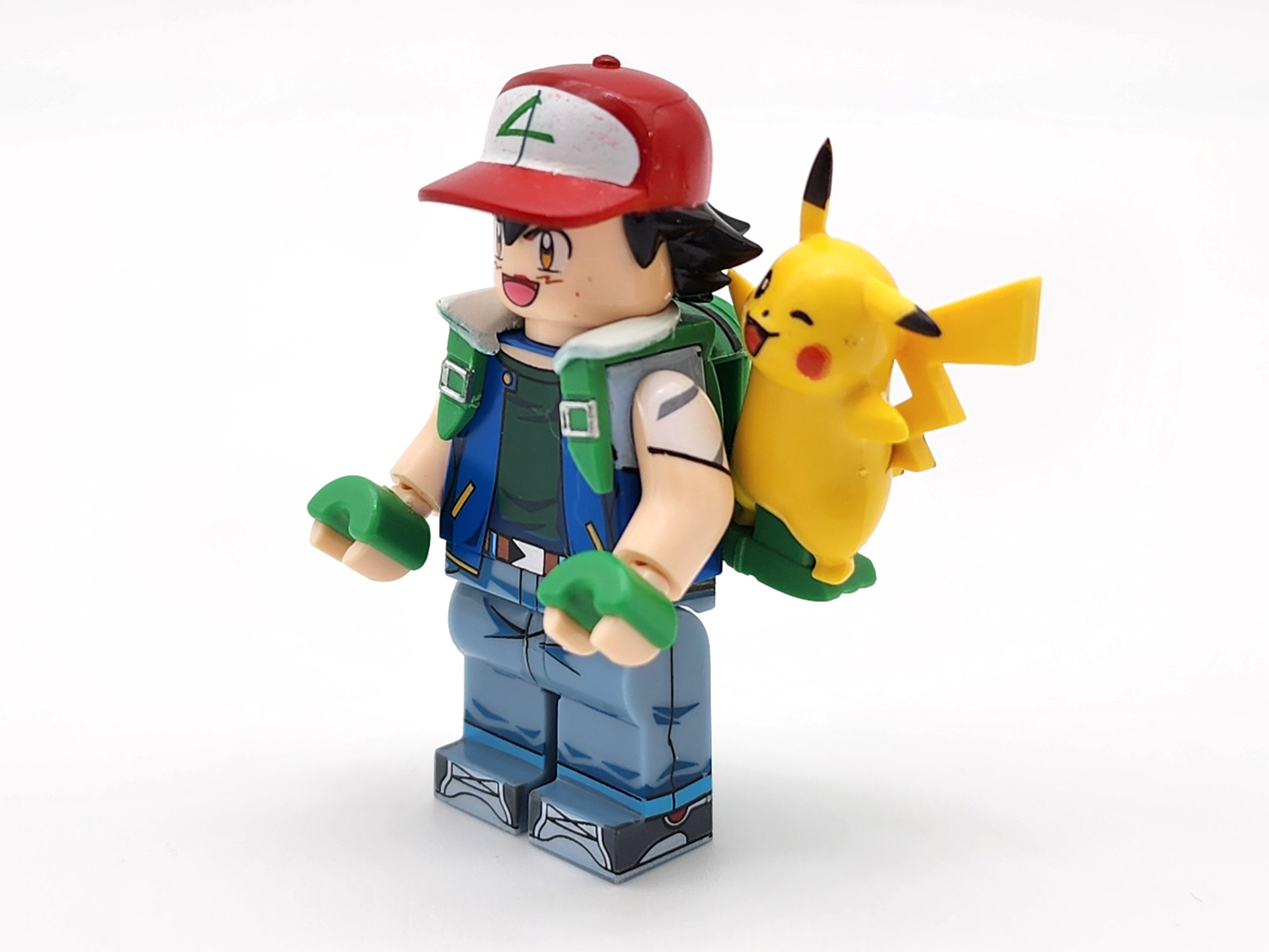 Pokemon Ash and Pikachu Custom Minifigure - J's Little Things