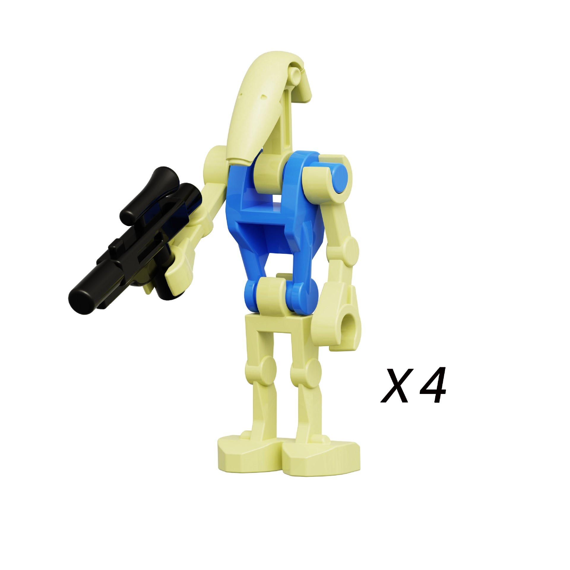 Star Wars B1 Battle Droids Blue Custom Minifigures 4pcs - J's Little Things