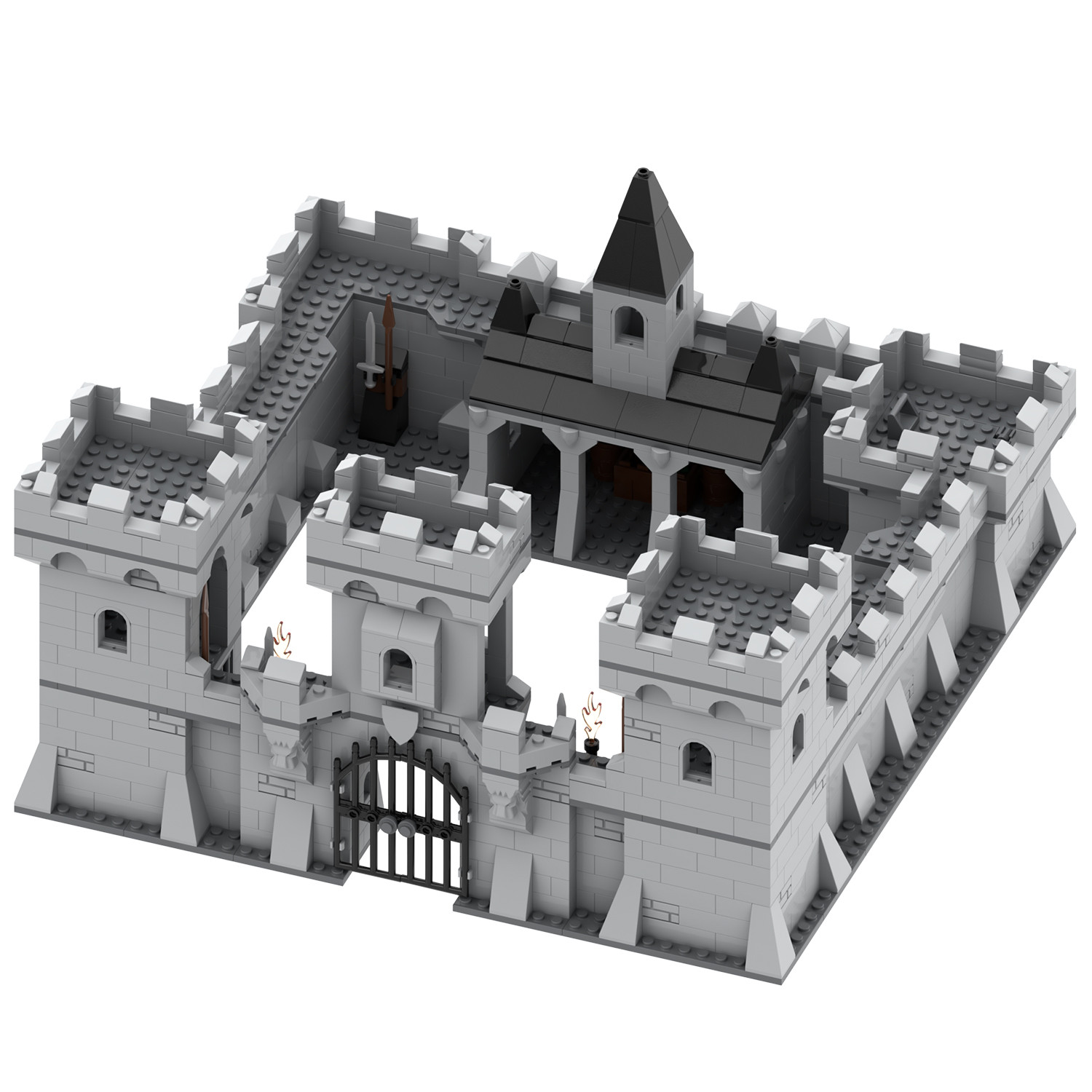 Medieval Castle MOC Custom Building Set 1346pcs - J's Little Things