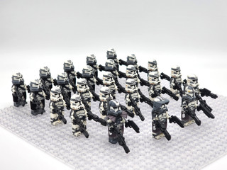 Star Wars 104th Phase 2 Wolfpack Commander Wolffe Clone Troopers 24pcs Minifigures Set - J's ...