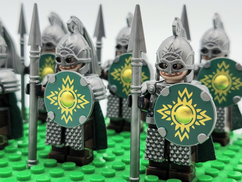 LOTR Rohan Royal Guards Heavy Short Spears Army 10 Minifigures Set - J ...