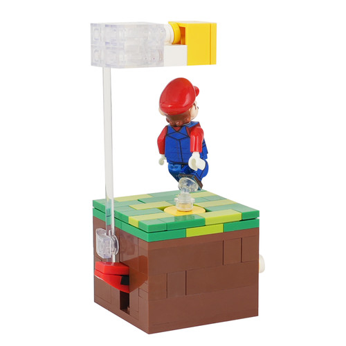 Super Mario Brothers Mario Jump Question Mark Custom MOC Building Block ...