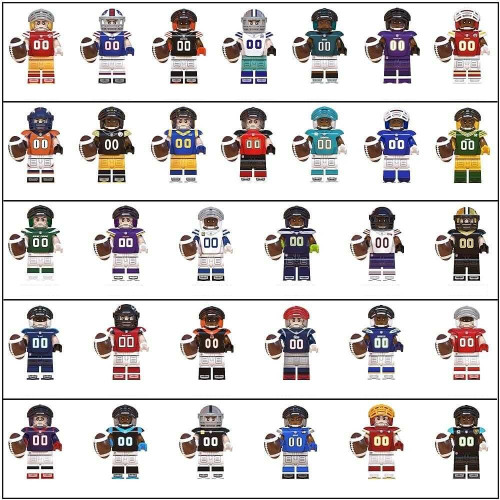 NFL Football All Teams Complete Assortment Custom Figures Set 32pcs ...