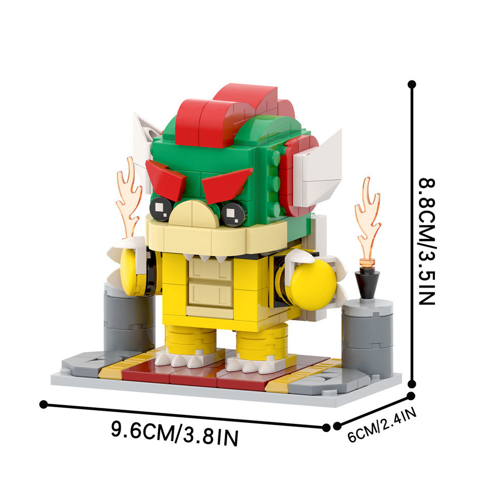 Super Mario Brickheads Bowser Custom MOC Set 212pcs - J's Little Things