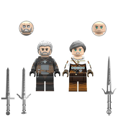 The Witcher Geralt of Rivia and Ciri 2 Minifigures Set - J's Little Things