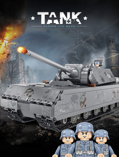 WW II German Panzer VIII Maus Tank Military Army Building Block Set ...