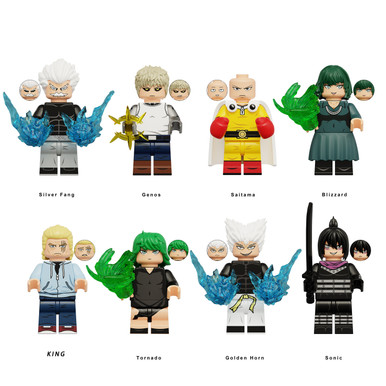 One Punch Man Custom Anime Minifigures 8pcs Set KT - J's Little Things
