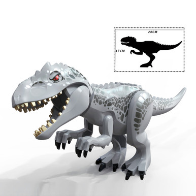 Silver Indominus Rex 6 inch Tall Dinosaur - J's Little Things