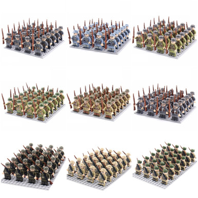 World War 2 Army Minifigures 24pcs/Lots Baseplate Not Included - J's ...