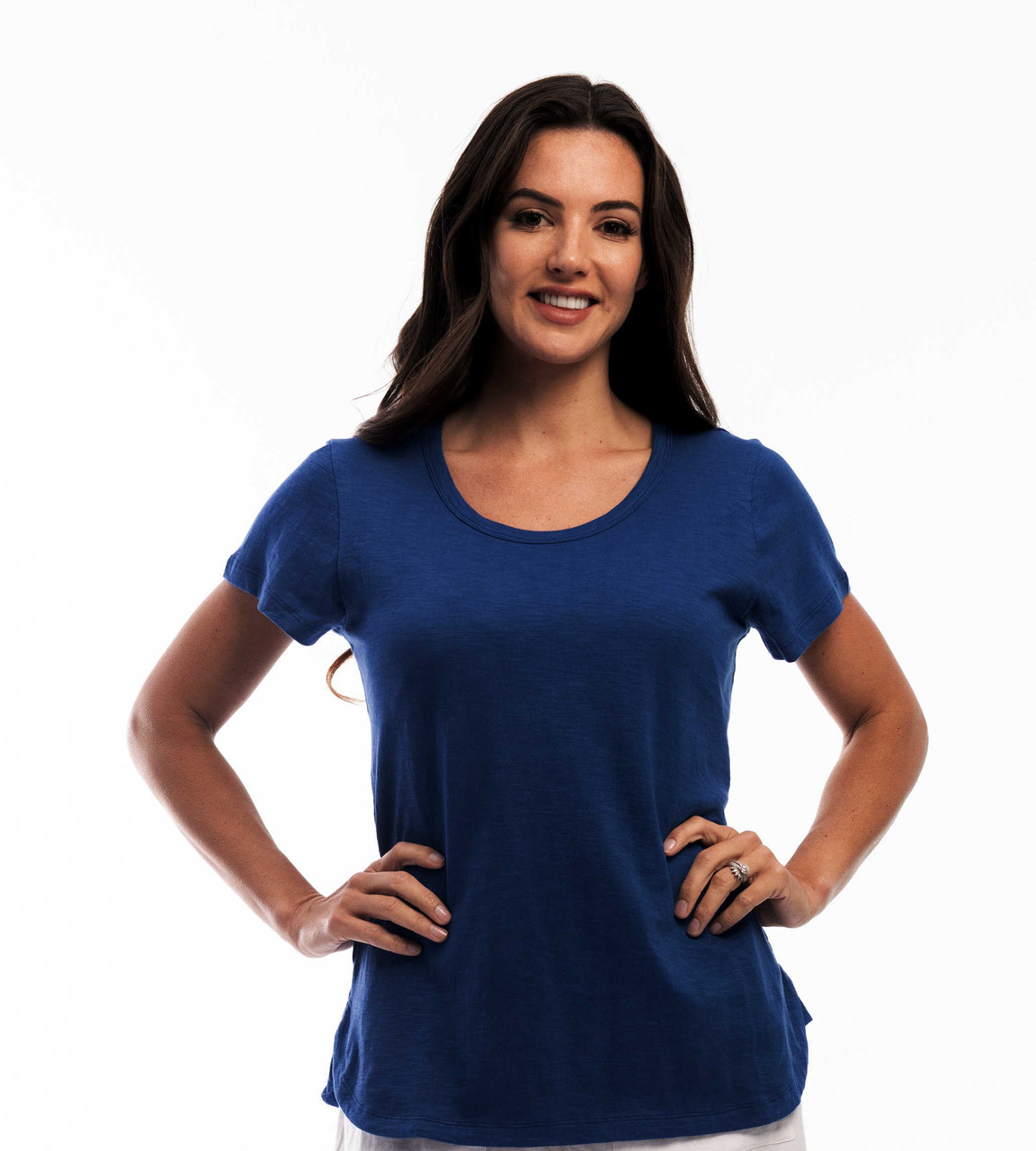 SHOP ORIENTIQUE ESSENTIALS COTTON TEE TOP (#6207) - JUNGLE ROAD