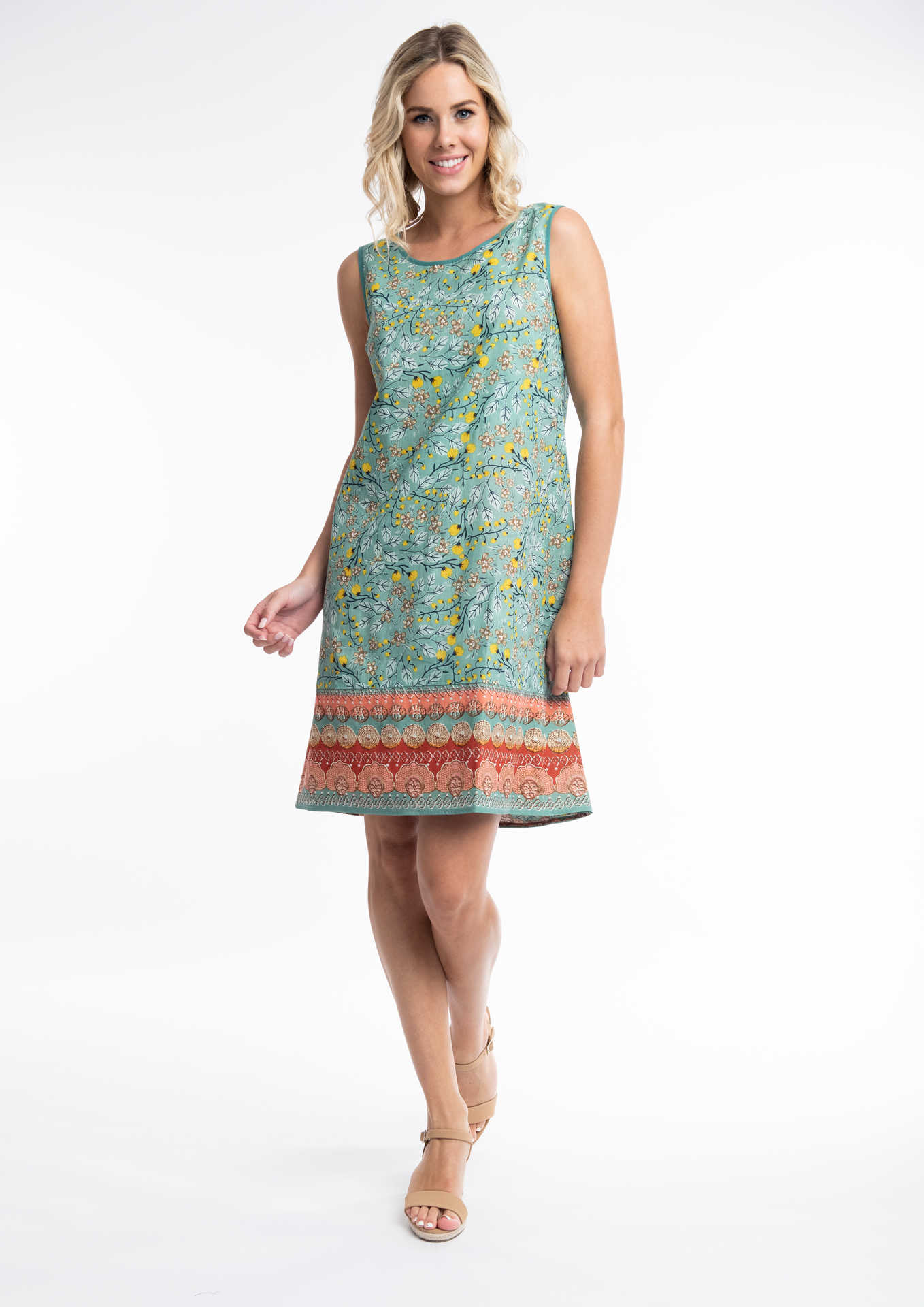SHOP ORIENTIQUE COTTON REVERSIBLE DRESSES - JUNGLE ROAD