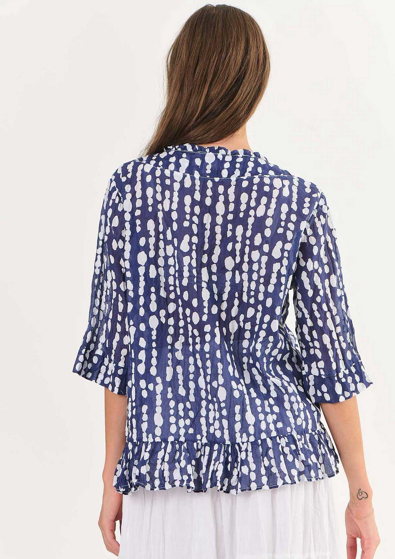 Shop Namastai Cotton Button Through Shirt in Freshwater Pearl Print (# ...