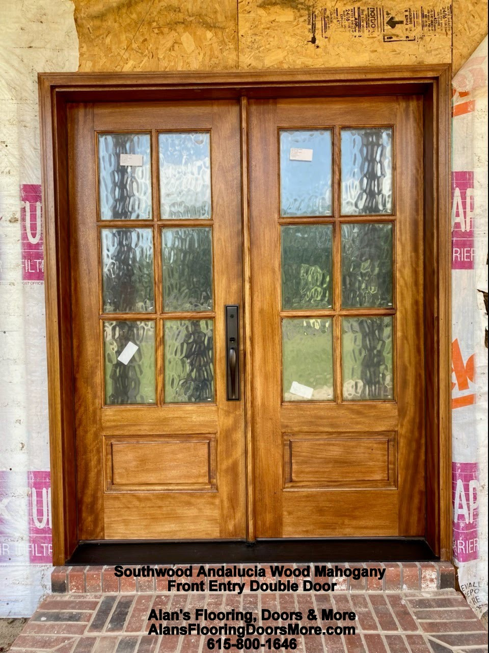 64 in. x 80 in. Southwood Andalucia Prehung Double Unfinished Wood ...