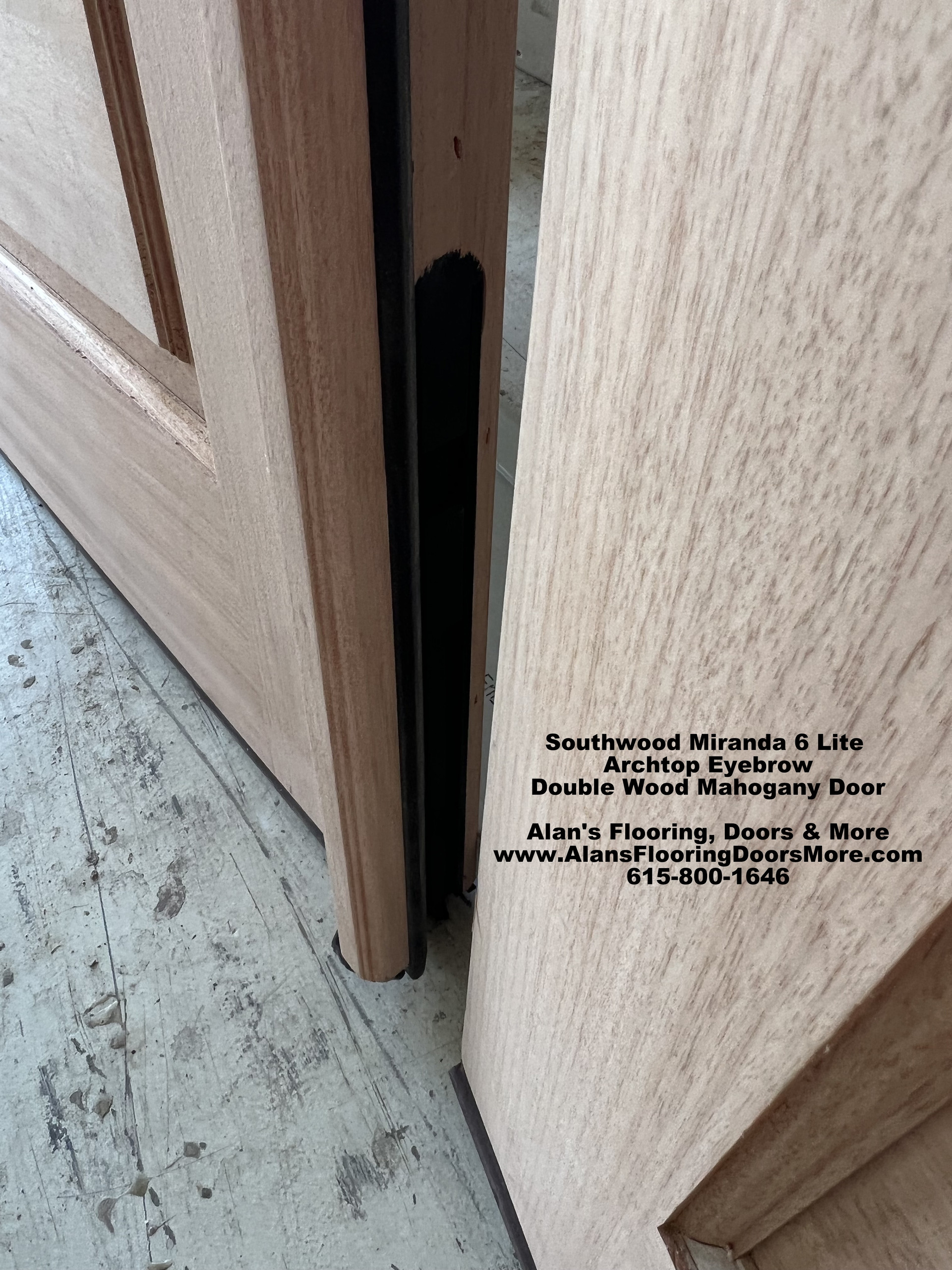 60 in. x 96 in. Southwood Miranda Archtop Eyebrow Prehung Double ...