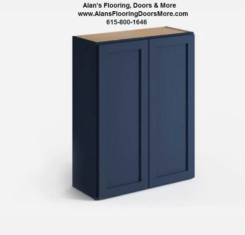 Valleywood Cabinetry Marine Blue Shaker 24Wx30Hx12D RTA (Flatpack ...